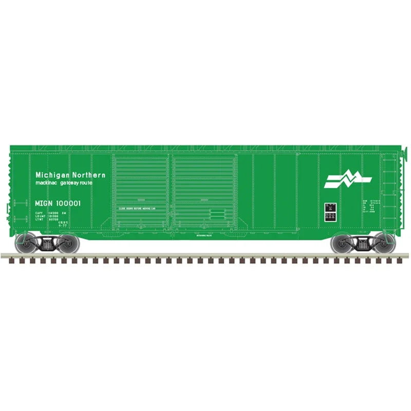 HO Atlas 50' Postwar Double Door Box Car Michigan Northern #100002 - 2| MPM Hobbies