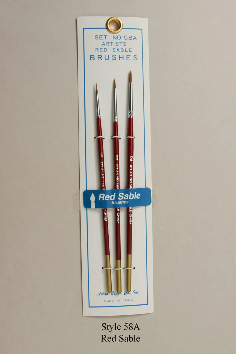 Atlas Brush Style 58A Red Sable Detail| MPM Hobbies