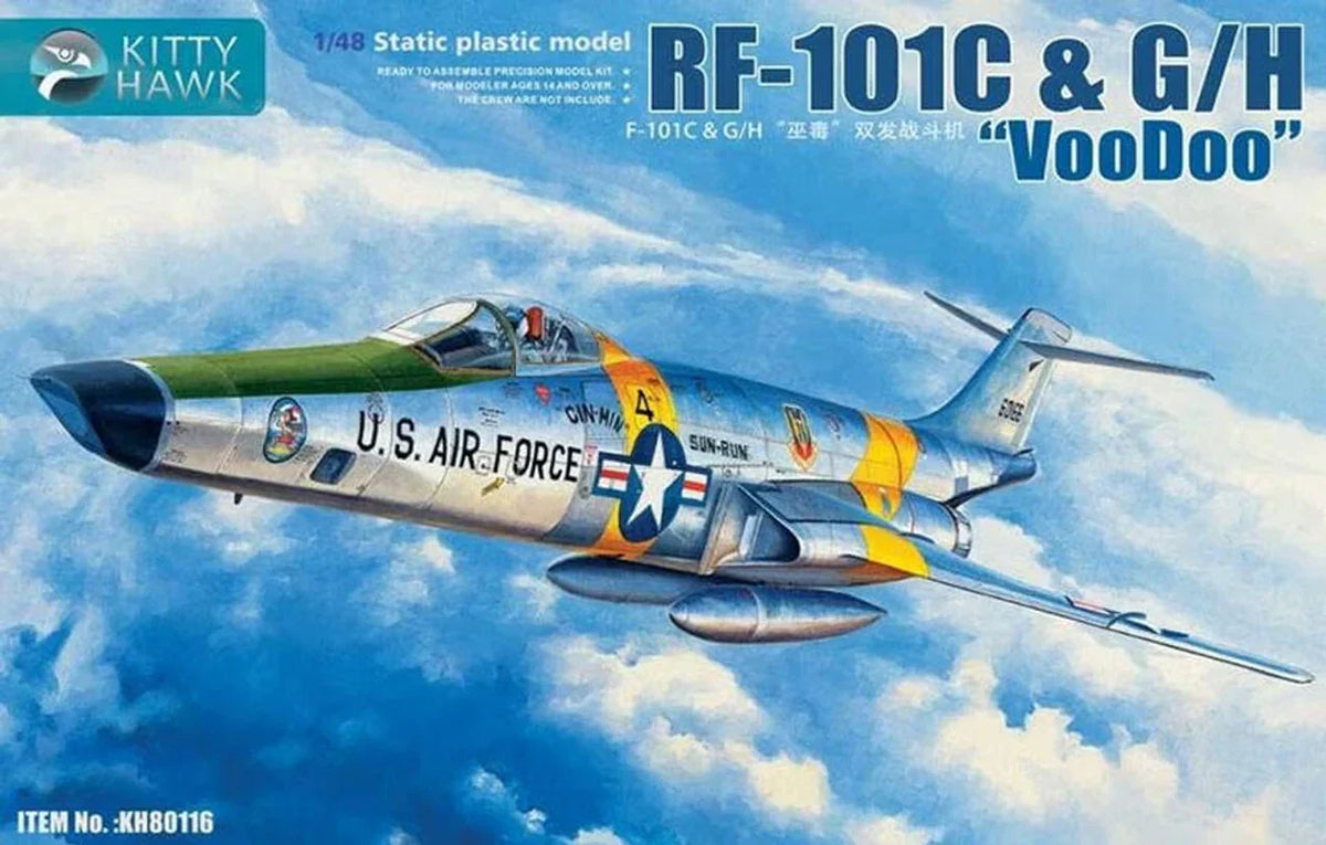 1/48 Kitty Hawk RF-101 C G/H Voodoo Plastic Model Kit| MPM Hobbies