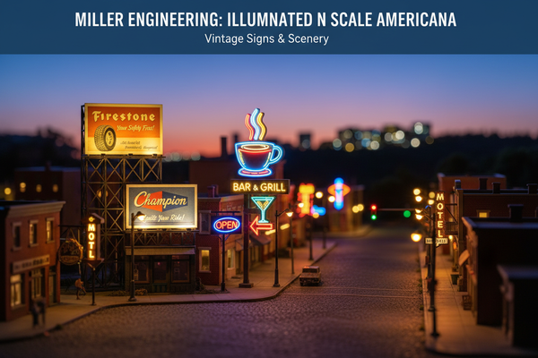N Scale Miller Engineering Illuminated Signs Animated Billboards - MPM ...