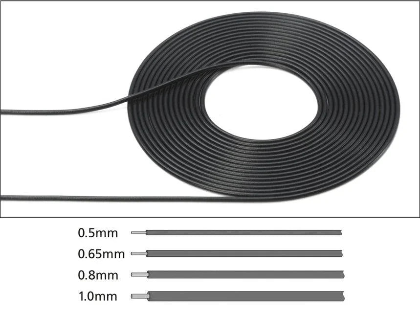 1/24 Tamiya Cable (Outer Dia 0.8mm/Black) 12677| MPM Hobbies