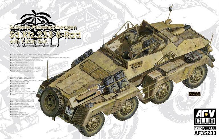 1/35 AFV PANZERFUNKWAGEN SD.KFZ.233 8-RAD W/ 7.5cm GUN AF35233| MPM Hobbies