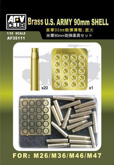 1/35 AFV U.S. Army 90mm Shell Set (Brass) AF35111| MPM Hobbies