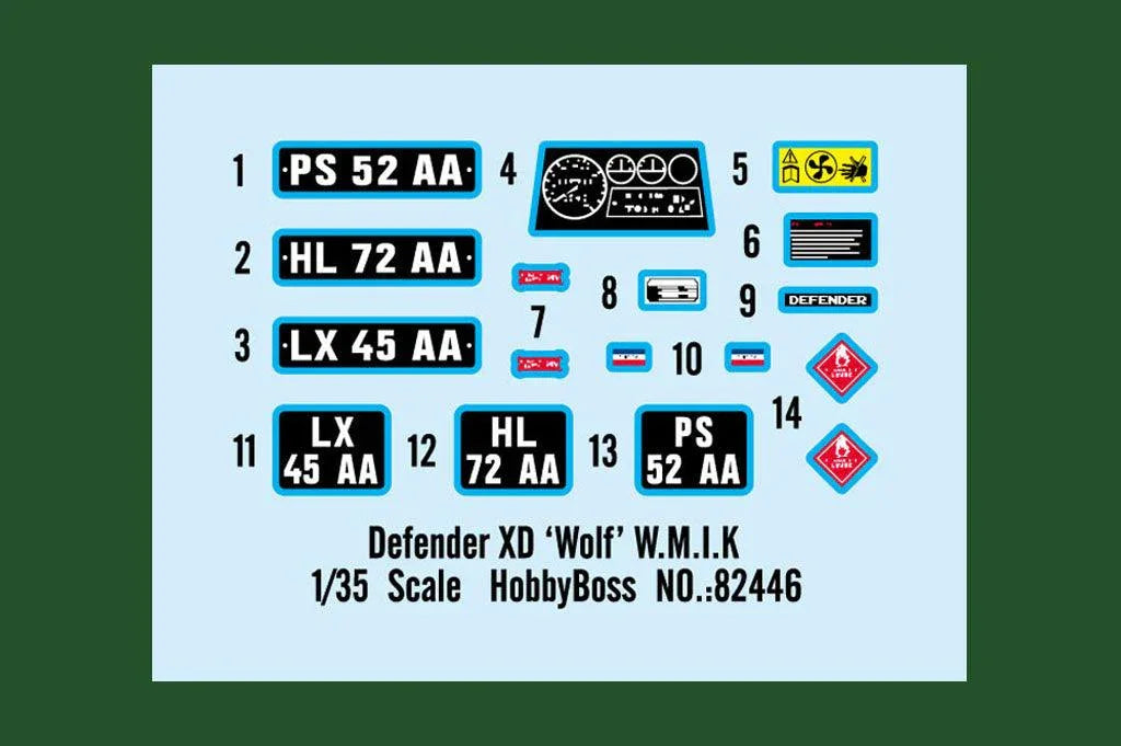 1/35 Hobby Boss Defender XD Wolf W.M.I.K. 82446| MPM Hobbies