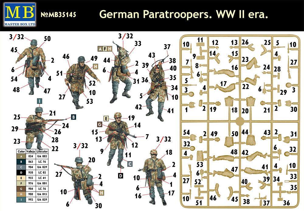 1/35 Master Box - German Paratroopers WWII Era 35145| MPM Hobbies| MPM ...