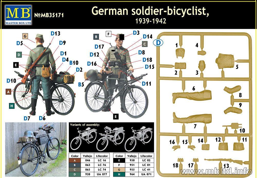 1/35 Master Box - German Soldier-Bicyclist (1939-1942) 35171| MPM Hobbies
