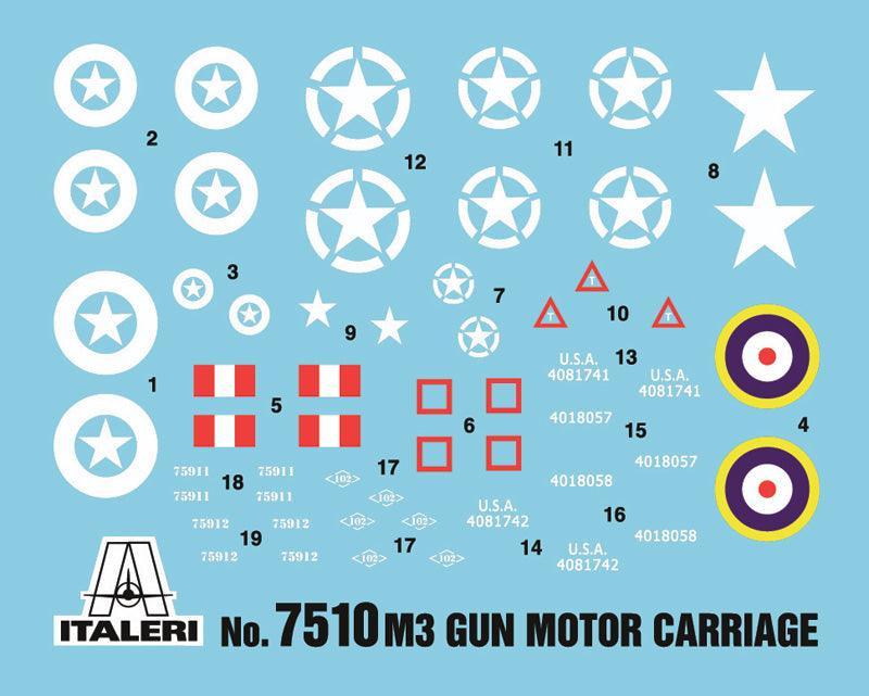 1/72 Italeri M3 75Mm Gun Motor Carriage - Fast Assembly 7510| MPM Hobbies