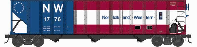N Bowser 100T Hoppers N&W Bicentennial #1776| MPM Hobbies
