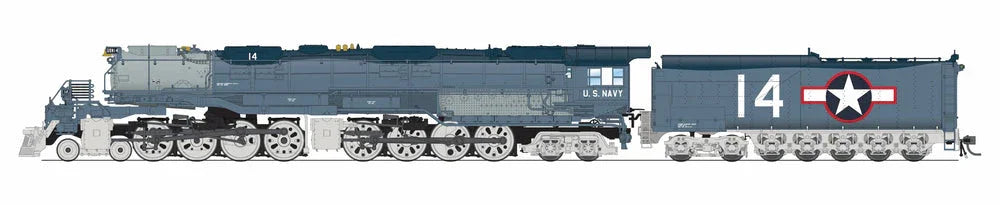 Broadway Limited HO Scale UP Big Boy 4-8-8-4 #14 US Navy Fantasy Paint ...