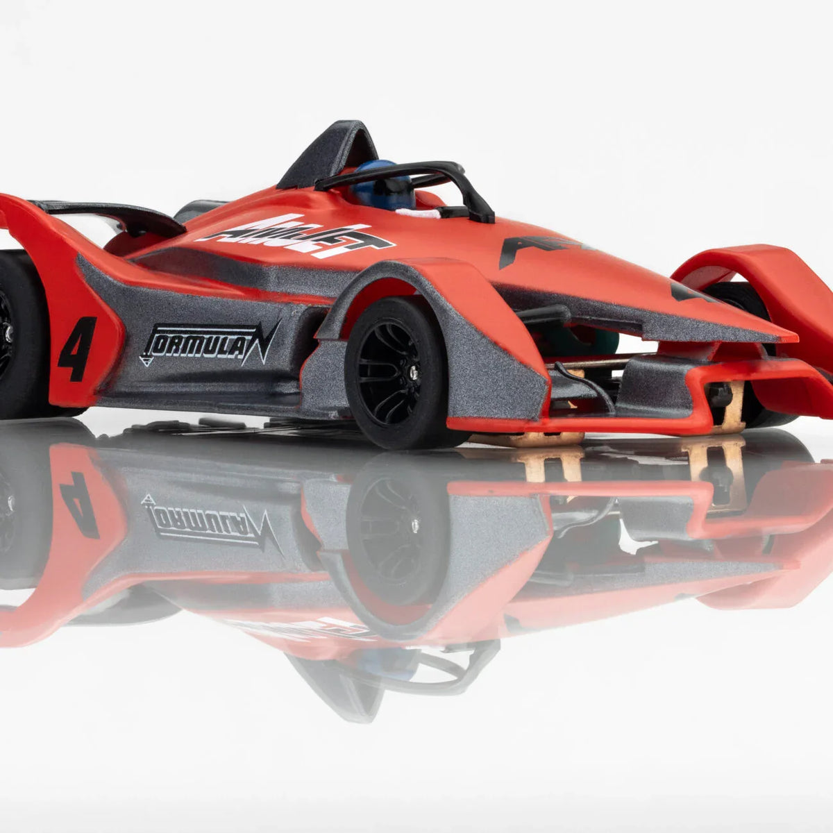 AFX 2024 Formula N #4 Red/Gray Open-Wheel Race Car HO Slot Car 22066 ...