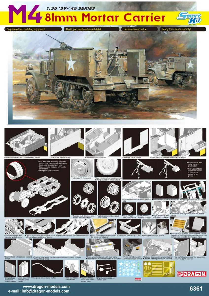 1/35 Dragon Models M4 81mm Mortar Carrier - 6361| MPM Hobbies