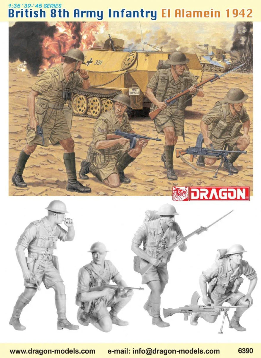 1/35 Dragon Models British 8th Army Infantry (El Alamein 1942) - 6390 ...
