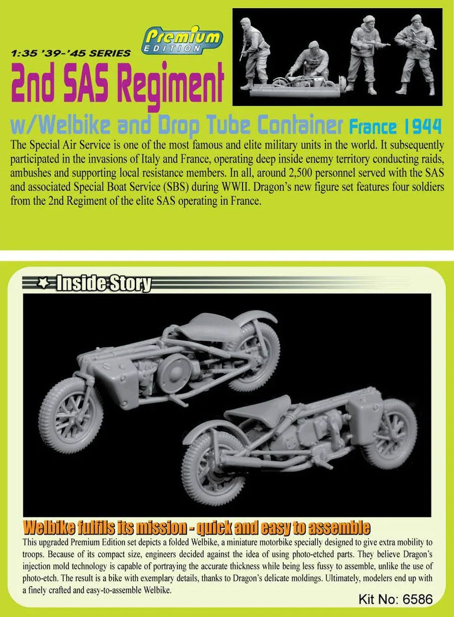 1/35 Dragon Models 2nd SAS Regiment w/Welbike - 6586| MPM Hobbies