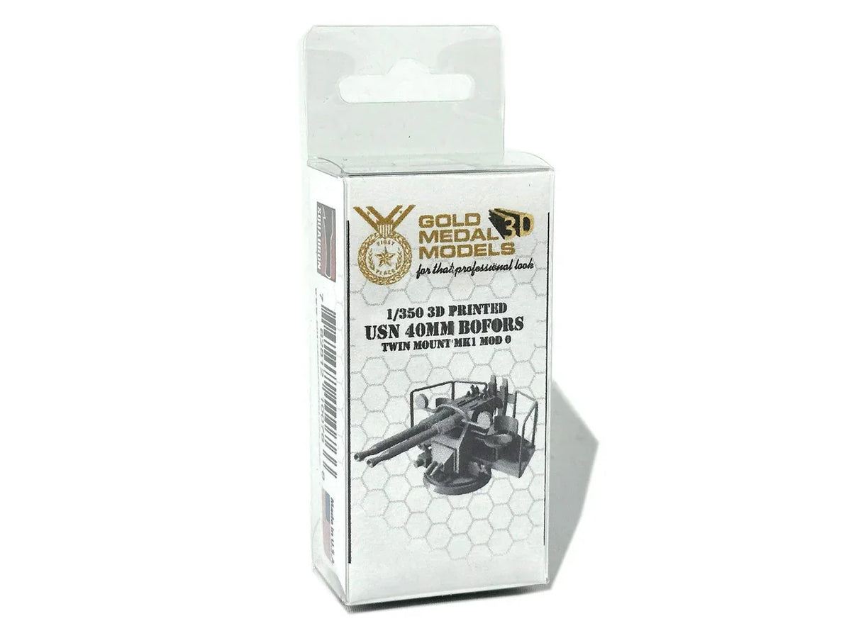 1/350 Gold Medal 3D USN 40MM Bofors Twin Mount Mk.1 MOD 0 (x10)| MPM ...