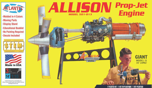Allison 501-D13 Turboprop Engine Model Kit 1:10 Scale - Atlantis 1551 ...