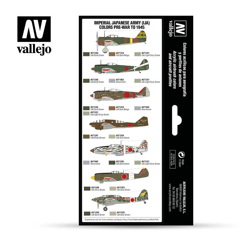 Vallejo 1945 Imperial Japanese Army (IJA) colors pre-war - 71152| MPM ...