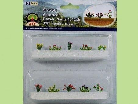 O Scale JTT - Assorted Flower Plants 1 - 95558| MPM Hobbies