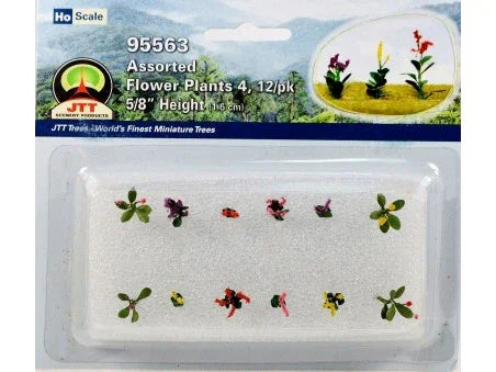 O Scale JTT - Assorted Flower Plants 4 - 95564| MPM Hobbies