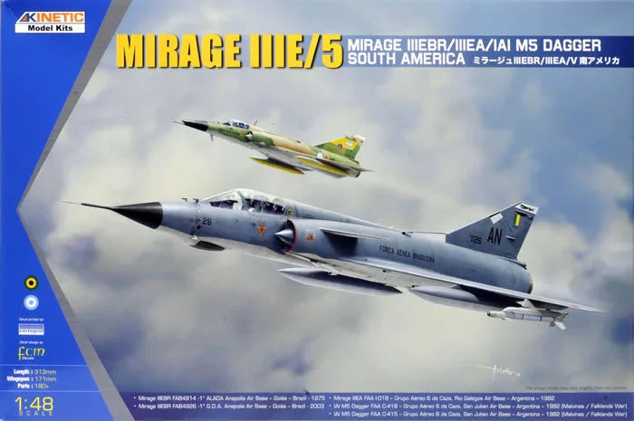 1/48 Kinetic South American Mirage III/V Dagger/Finger 48052| MPM Hobbies