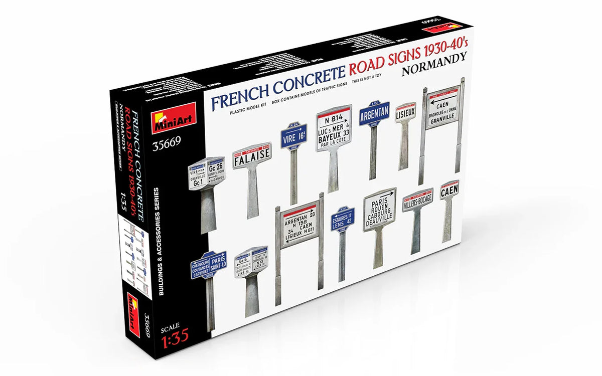 1/35 French Concrete Road Signs Normandy 1930-40's | Mini Art 35669 ...
