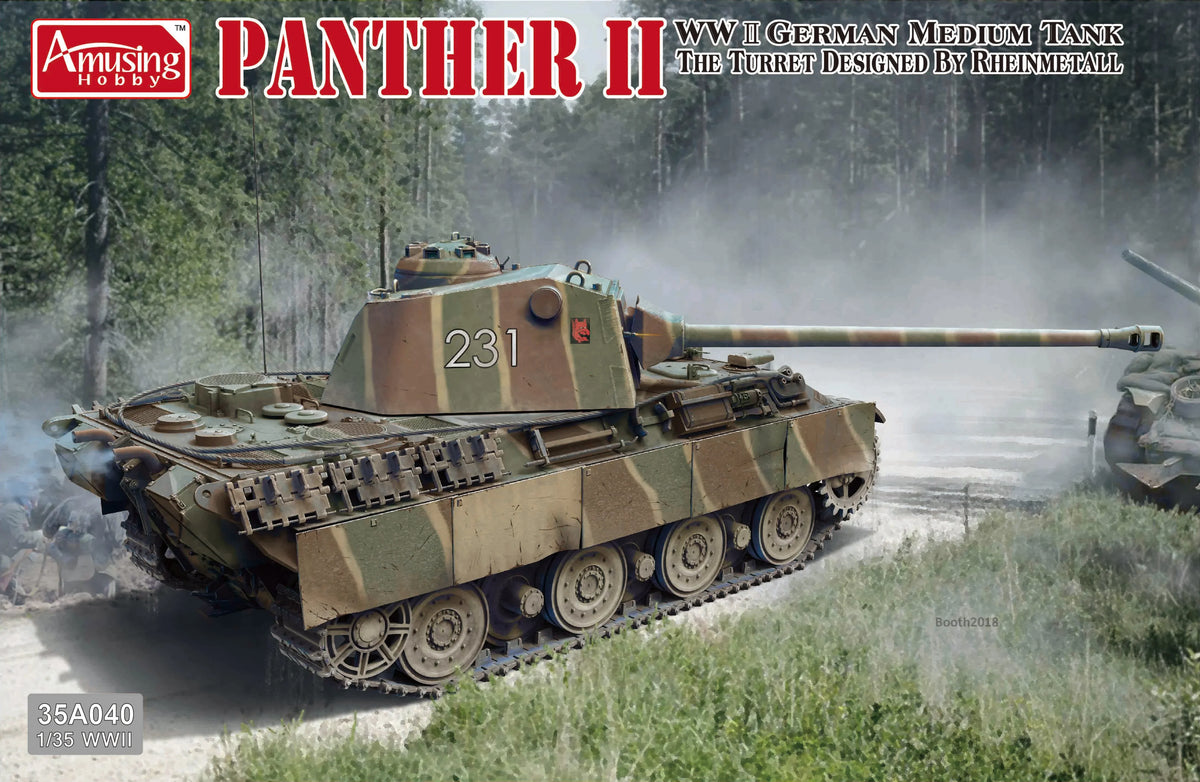 1/35 Amusing Hobby Panther II WWII German Medium Tank Model Kit 35A040 ...
