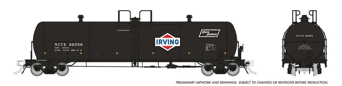 HO Rapido Procor 20k Gal Tank Car: Irving Oil (NCTX): 6-Pack - 135014 ...