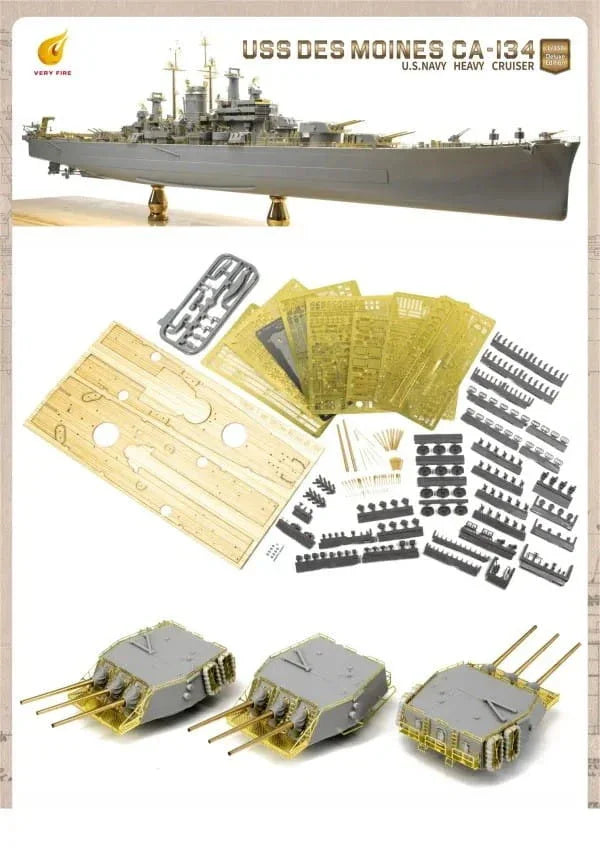 1/350 Veryfire U.S. Navy Heavy Cruiser USS Des Moines CA-134 (Deluxe K ...