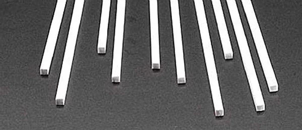 Plastruct .125 Square Styrene Rod (MS-125 / 10 Pack) 90780| MPM Hobbies