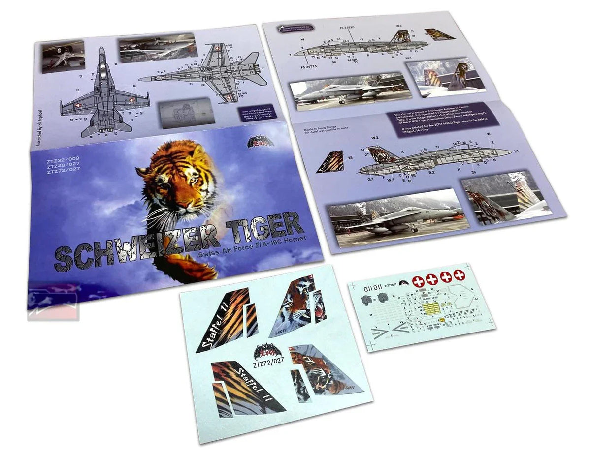 1/72 Zotz Decals Swiss F/A-18C Hornet Tiger Meet 72027| MPM Hobbies