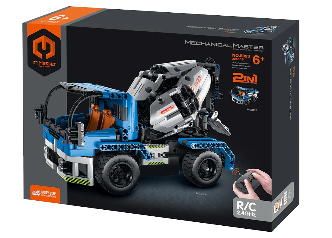 Mechanical Master Tech Brick 2in1 R/C Cement Mixer Kit (394 pcs) 8023 ...