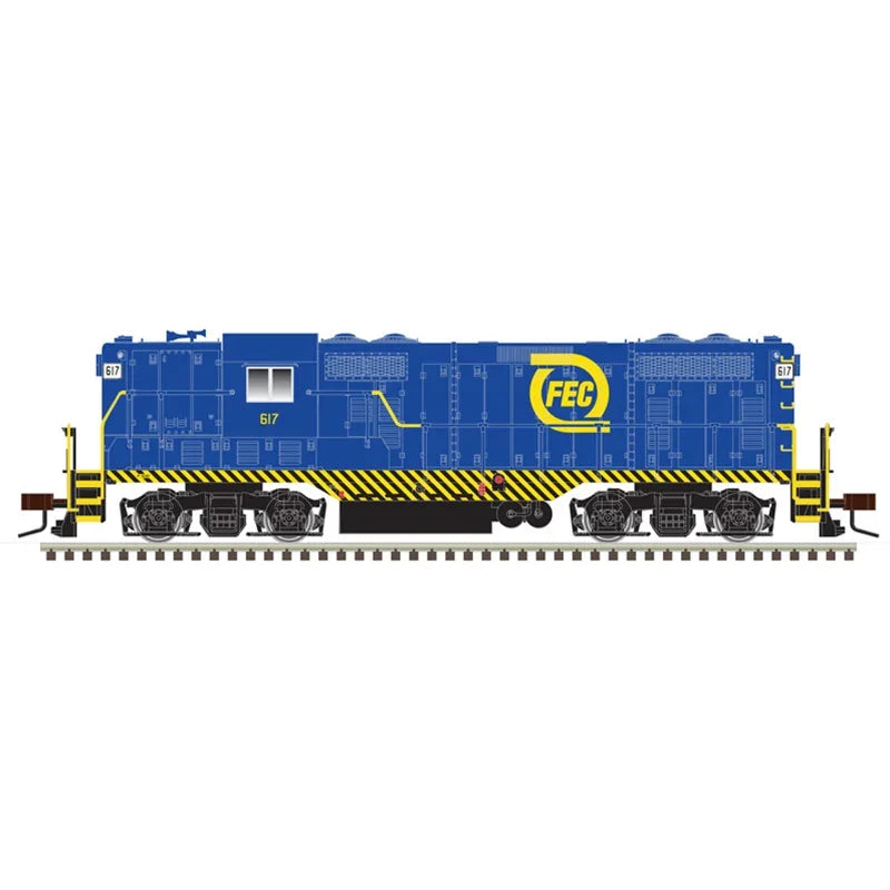HO Atlas GP7 Gold Florida East Coast 617 (Blue/Yellow) - 10003950| MPM ...