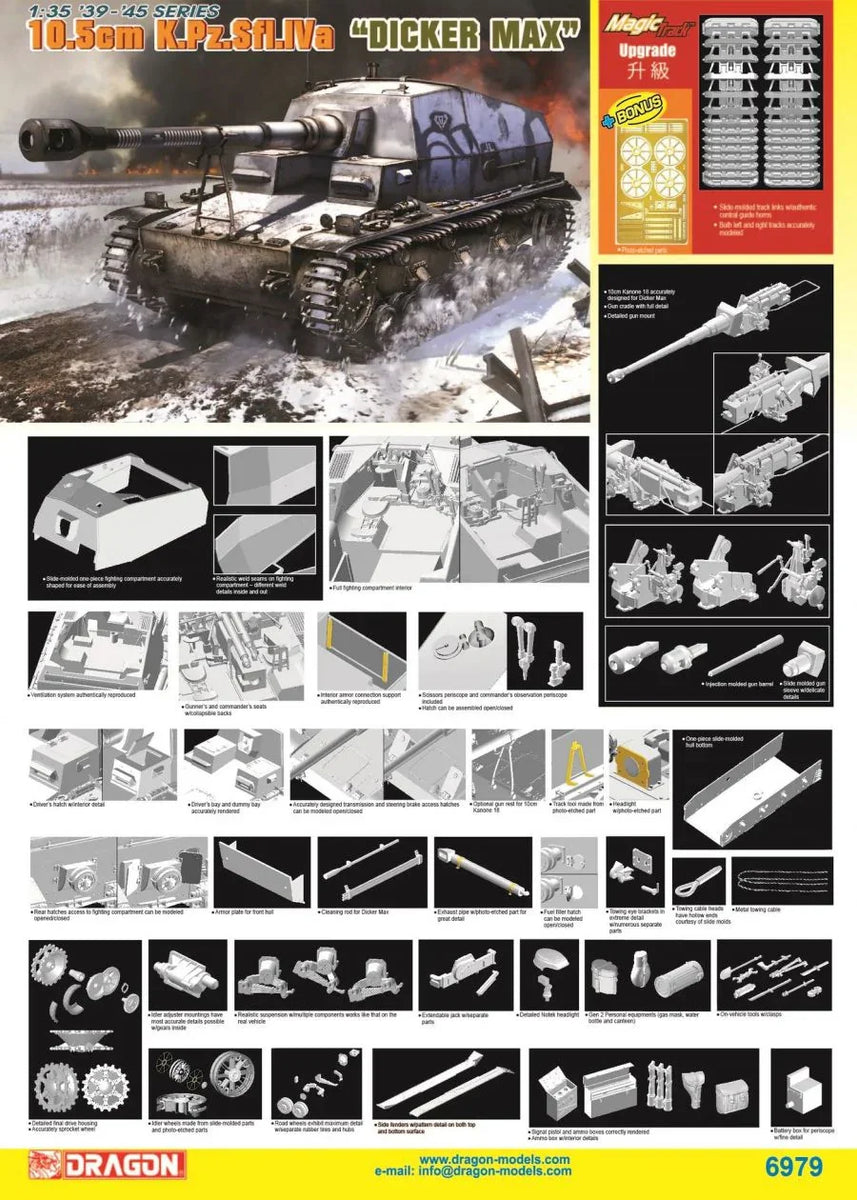 1/35 Dragon Model 10.5cm K.Pz.Sfl.IVa "Dicker Max" 6979| MPM Hobbies