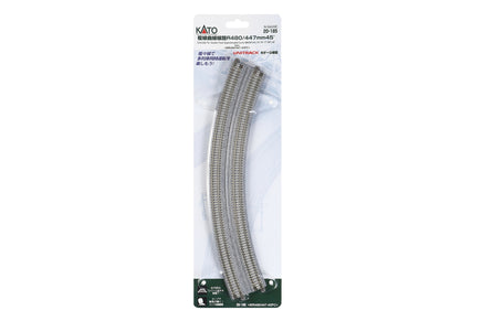 N Kato Double Curve Track R480/447-45 Degree 20-185| MPM Hobbies