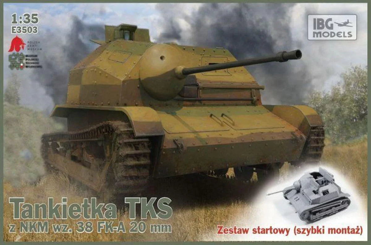 1/72 IBG Model Model TKS Tankette with 20mm Gun Starter Set E3503| MPM ...