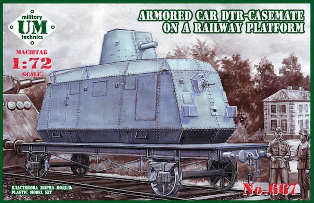 1/72 Uni Model Armored Car DTR-Casemate on a Railway Platform 667| MPM ...