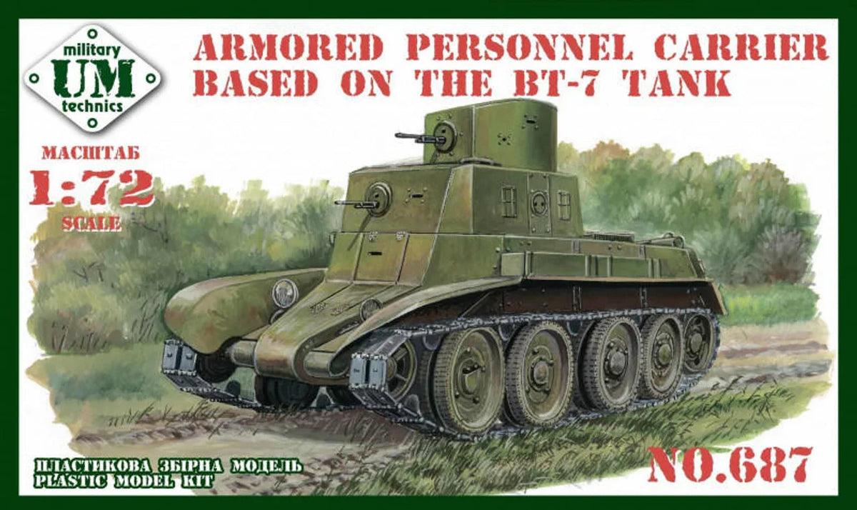 1/72 Uni Model Armored Personnel Carrier Based on the BT-7 Tank 687 ...