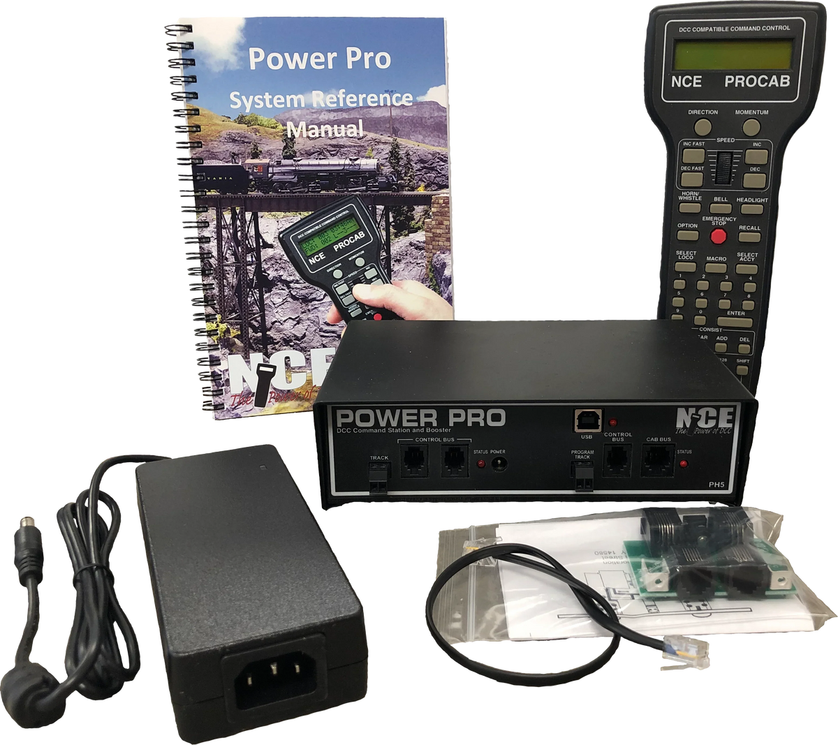 NCE PH5 Power Pro 5 Amp DCC Starter Set - Complete System with Pro Cab ...
