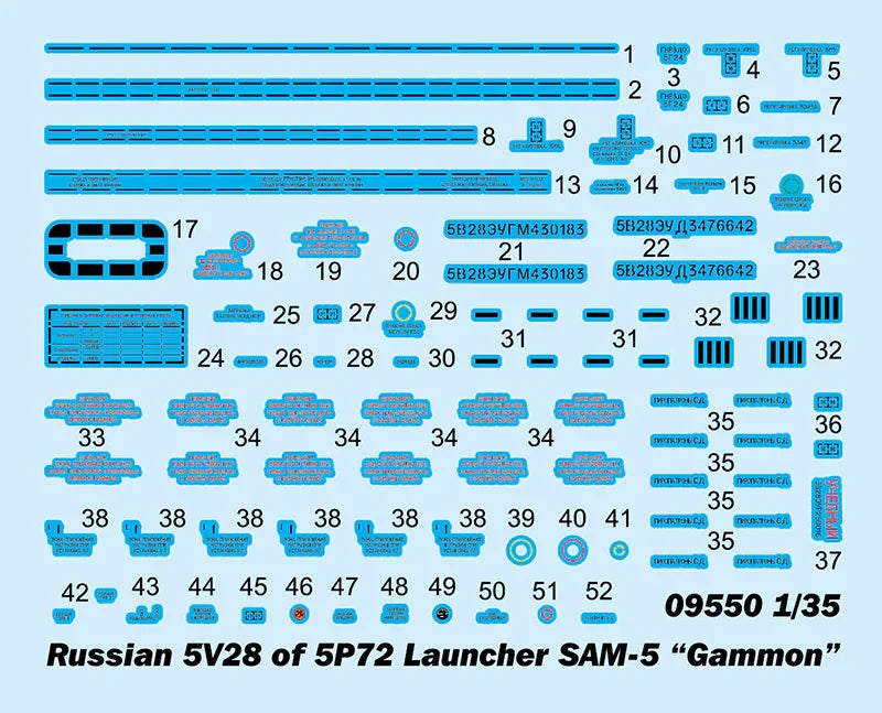 1/35 Trumpeter Russian 5V28 of 5P72 Launcher SAM-5 “Gammon” - 09550 ...