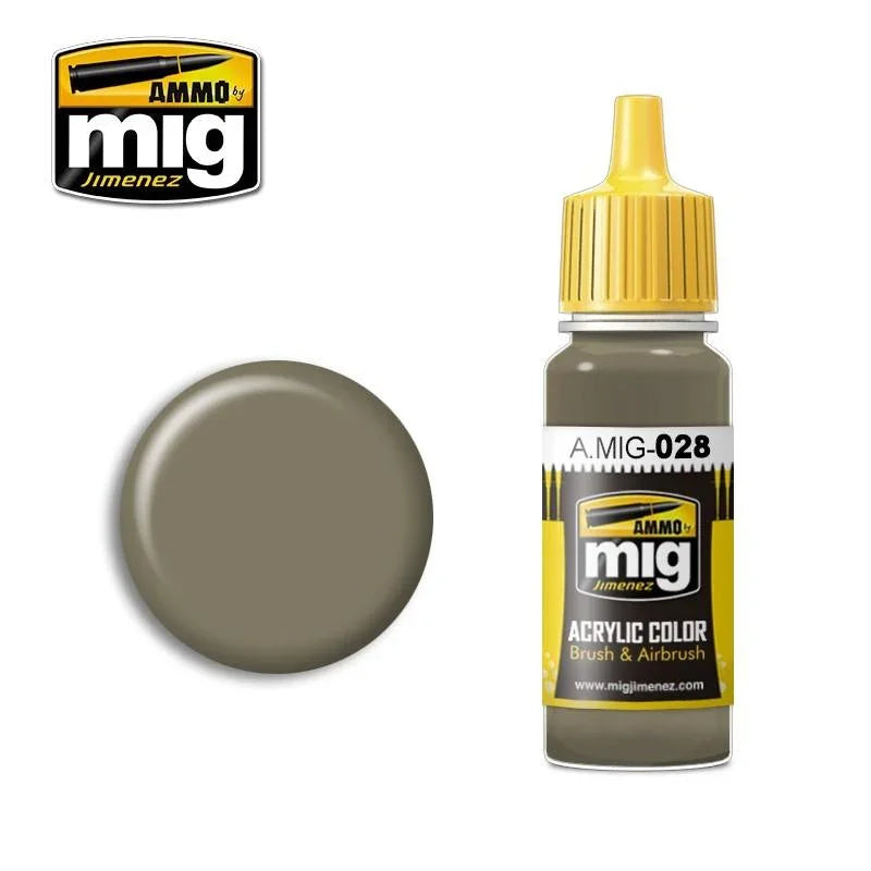 A.Mig-0028 ACRYLIC COLOR RAL 7050 F7 German Grey Beige| MPM Hobbies