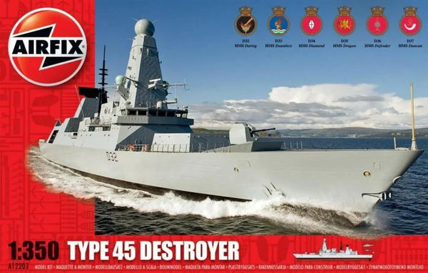 1/350 Airfix HMS Type 45 Destroyer Royal Navy Warship Model Kit ...