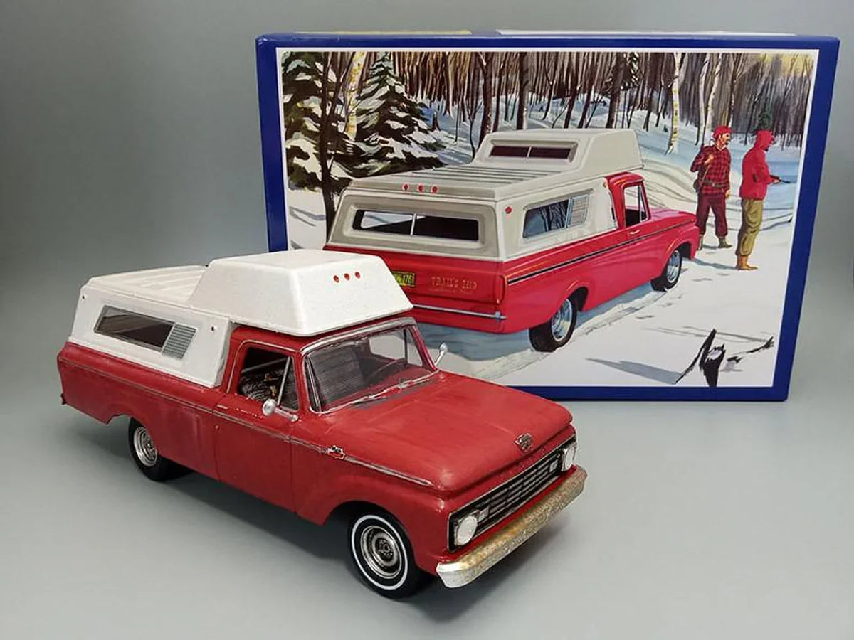 1/25 AMT 1963 Ford F-100 Camper Pickup NEW TOOLING Plastic Model Kit ...