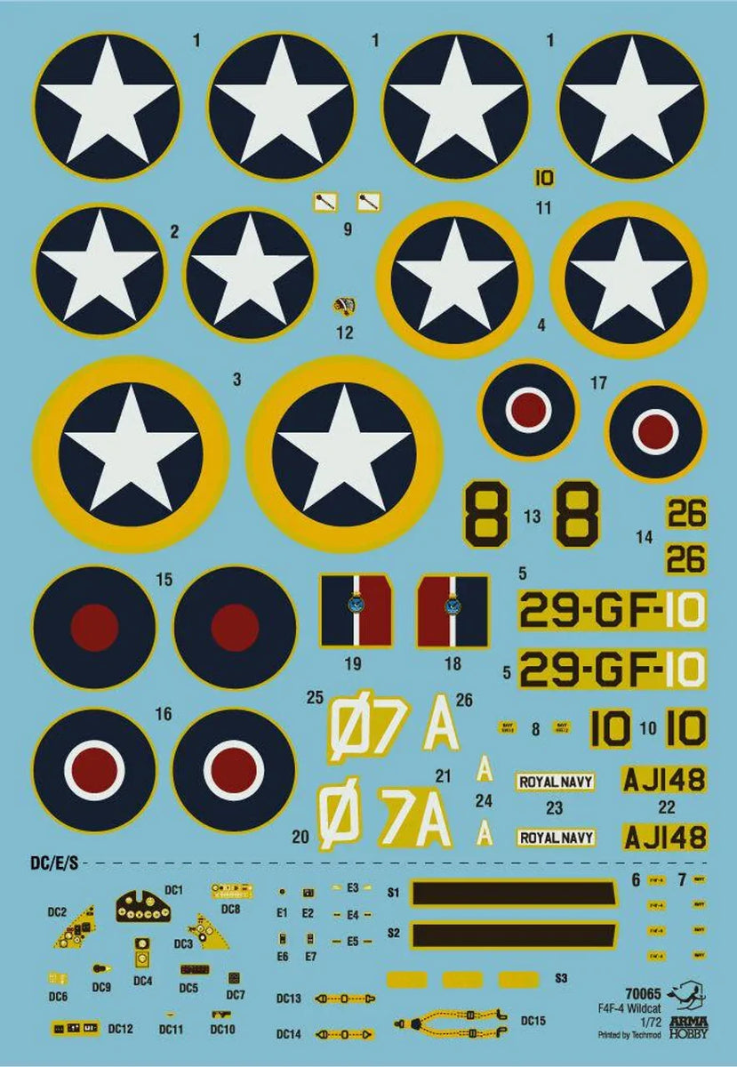 1/72 Arma F4F Wildcat Operation Torch Plastic Model Kit| MPM Hobbies