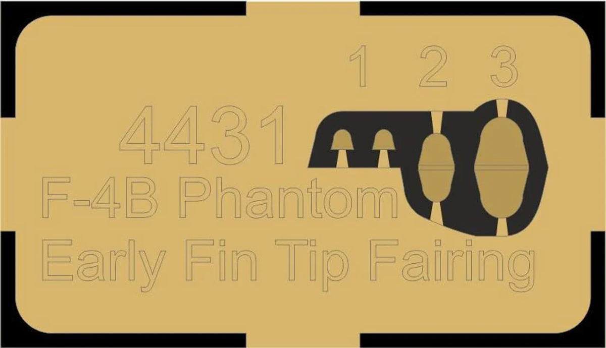 1/48 CMK F-4B Phantom Early Fin Tip Fairing and Rudder (separate) Resi ...