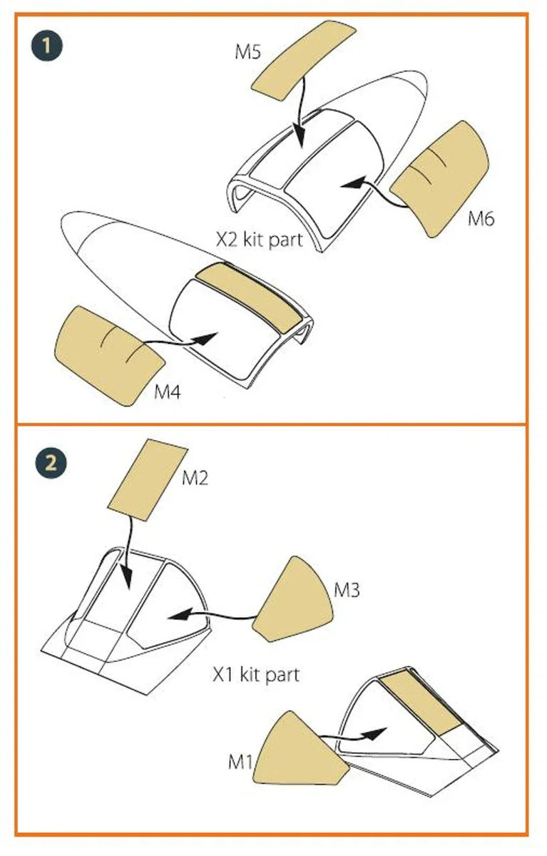 1/48 Clear Prop A2D-1 Skyshark double-sided painting mask (CP kits ...