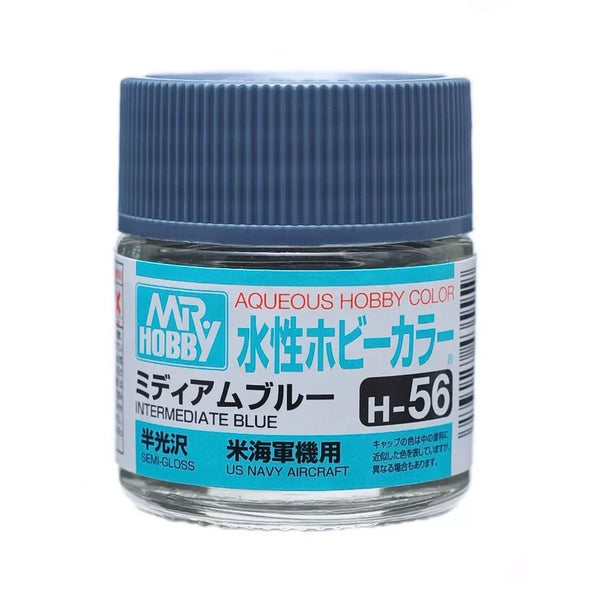 H056 Mr. Hobby Intermediate Blue (Semi-Gloss) 10Ml| MPM Hobbies