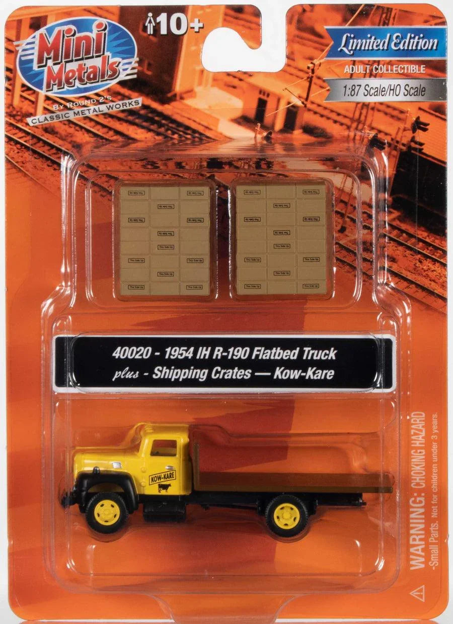 HO Scale Classic Metal Works IH R-190 Flatbed Truck w/KowKare Crates 4 ...