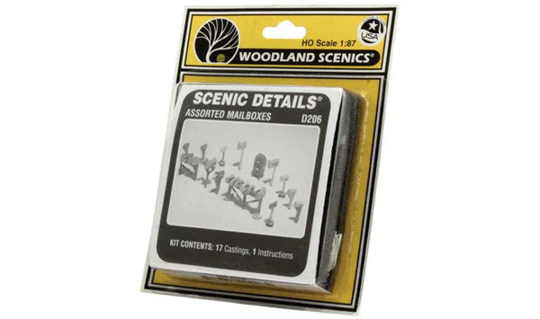 HO Woodland Assorted Mailboxes Kit 206| MPM Hobbies
