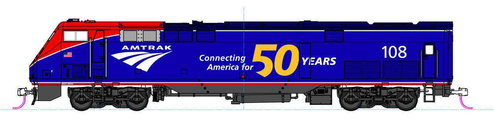 N Kato GE P42 "Genesis" Amtrak Phase VI #108 w/ 50th Anniversary Logo ...
