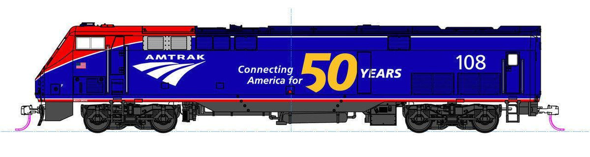 N Kato GE P42 "Genesis" Amtrak Phase VI #108 w/ 50th Anniversary Logo ...