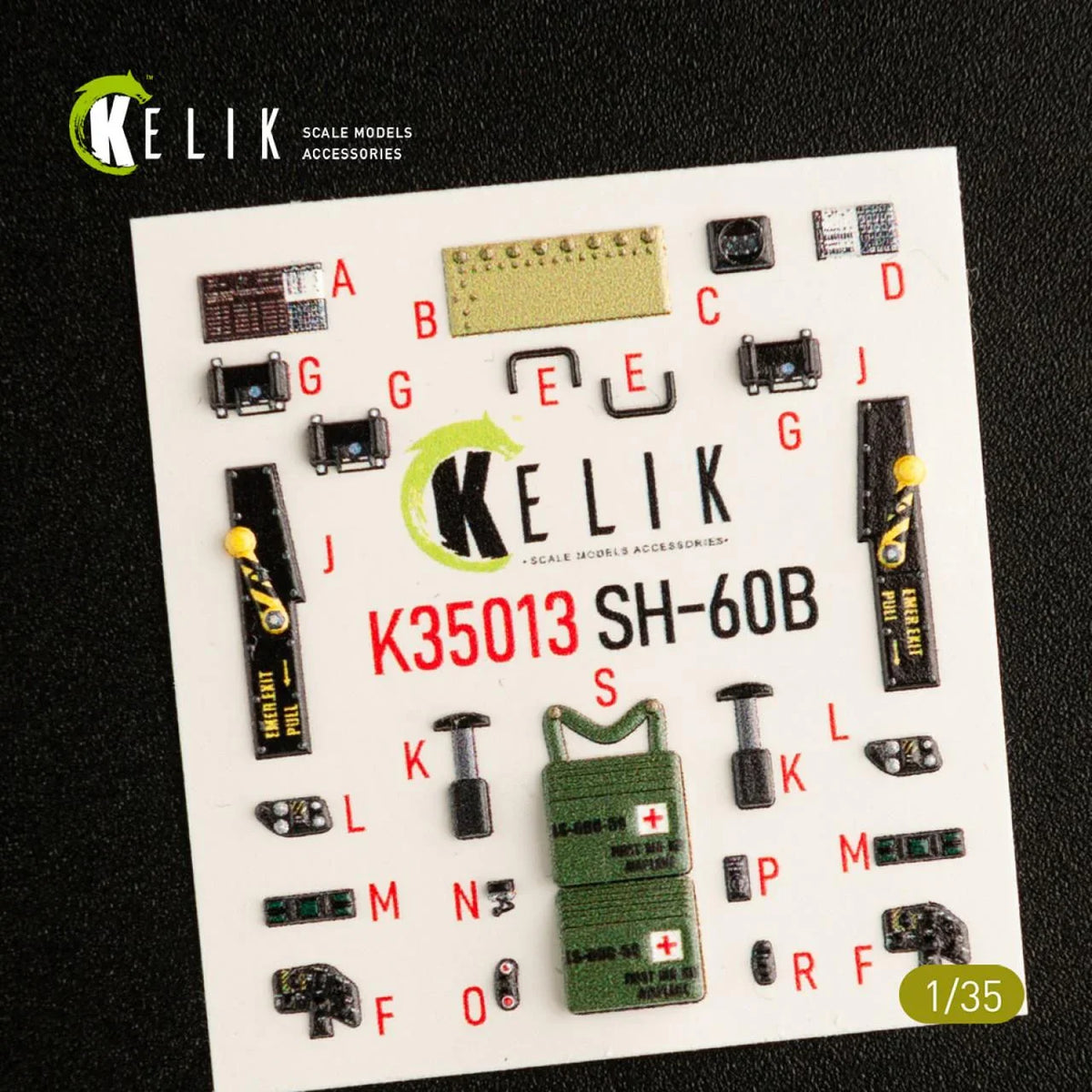 1/35 Kelik SH-60F Ocean Hawk interior 3D decals for Kitty Hawk kit| MPM ...